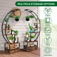 "NALONE 7-Tier Indoor/Outdoor Plant Stand, 71"" Tall with Wheels ...