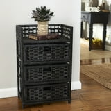 Household Essentials Decorative Storage Dresser Basket, 3-Drawer Paper ...