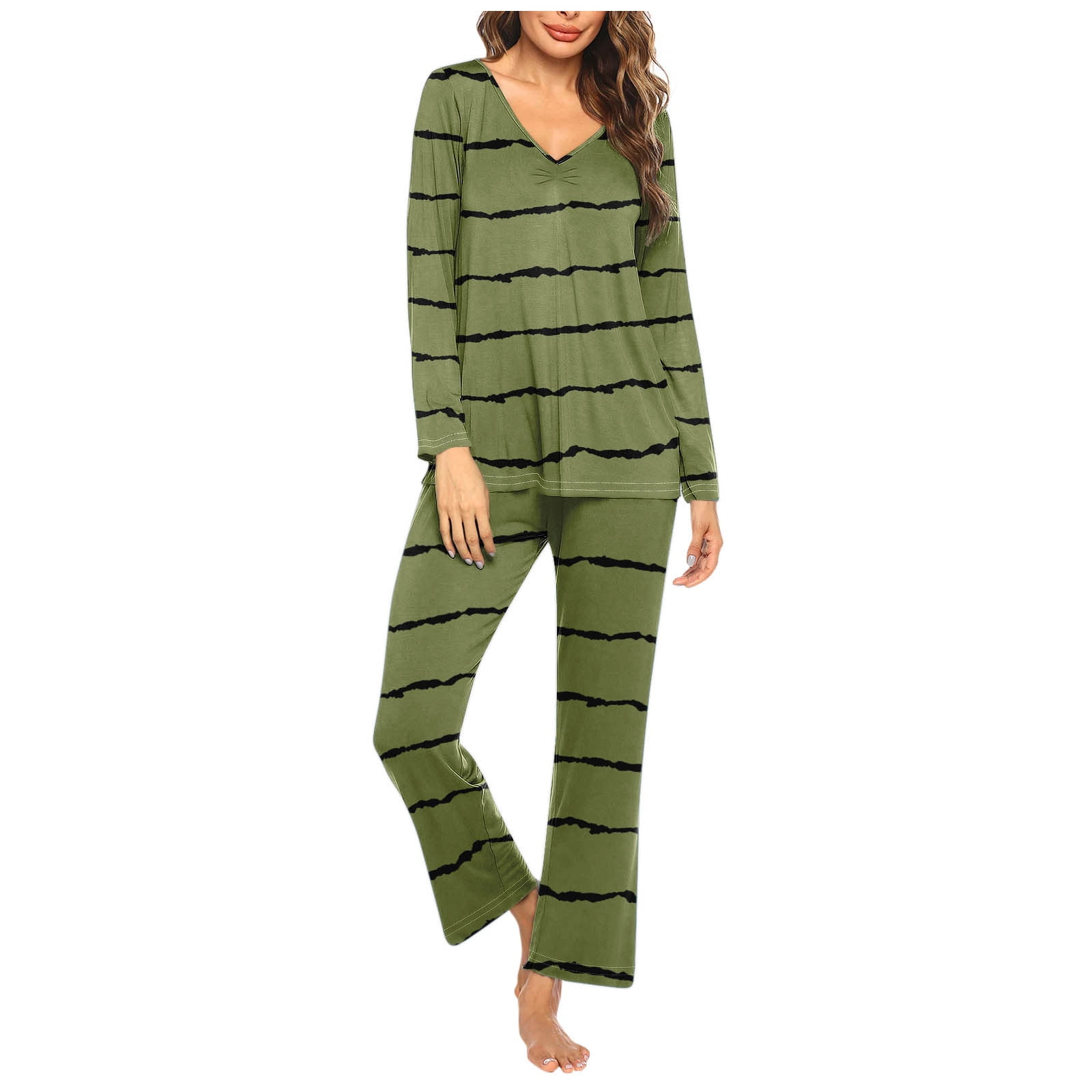 Click here for Hujlwoi Long Sleeve Pajama Sets For Women 2 Piece... prices