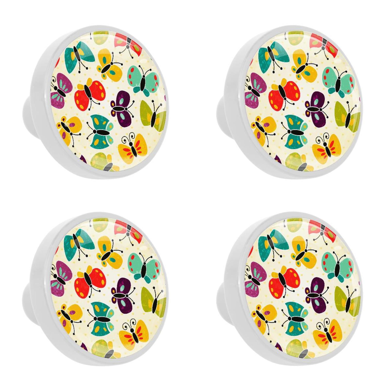 4 Pcs Butterfly Knobs for Kitchen Cabinet Cupboard Dresser Bookcase ...