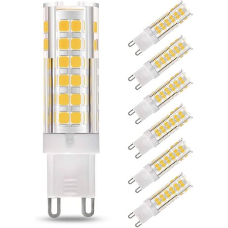 G9 LED Light Bulb, 7W (60W Halogen Bulb Equivalent), Non-Dimmable, 360 Degree Beam Angle, 3000K ...