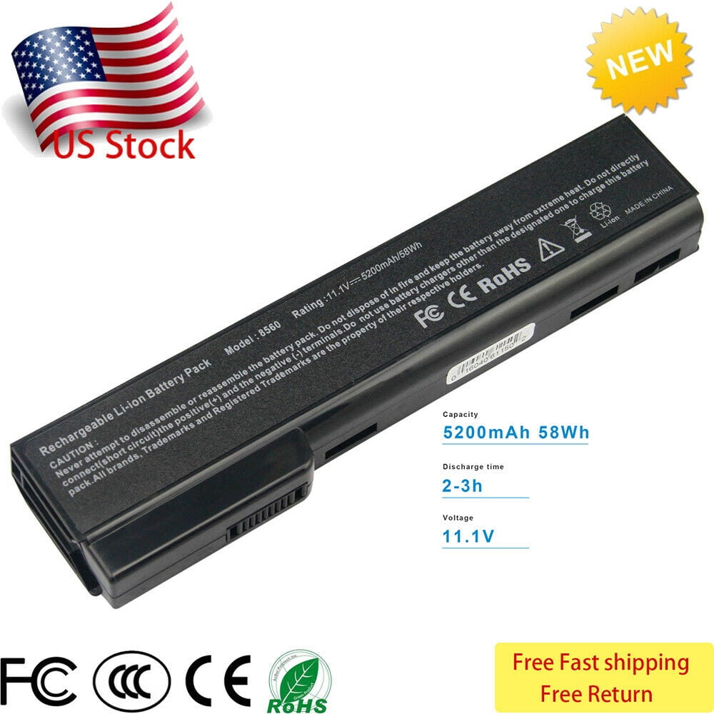 5200mAh Battery For HP ProBook 6360b 6460b 6465b 6470b 6475b 6560b ...