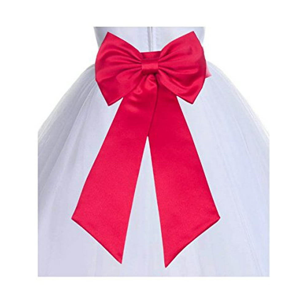 Ekidsbridal - Wedding Satin Tiebow Sash Bow Tie Sash with Velcro ...