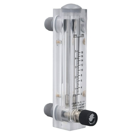 Liquid Flowmeter, Acrylic Clear Scale Fluid Flowmeter 0.5-5GPM For ...