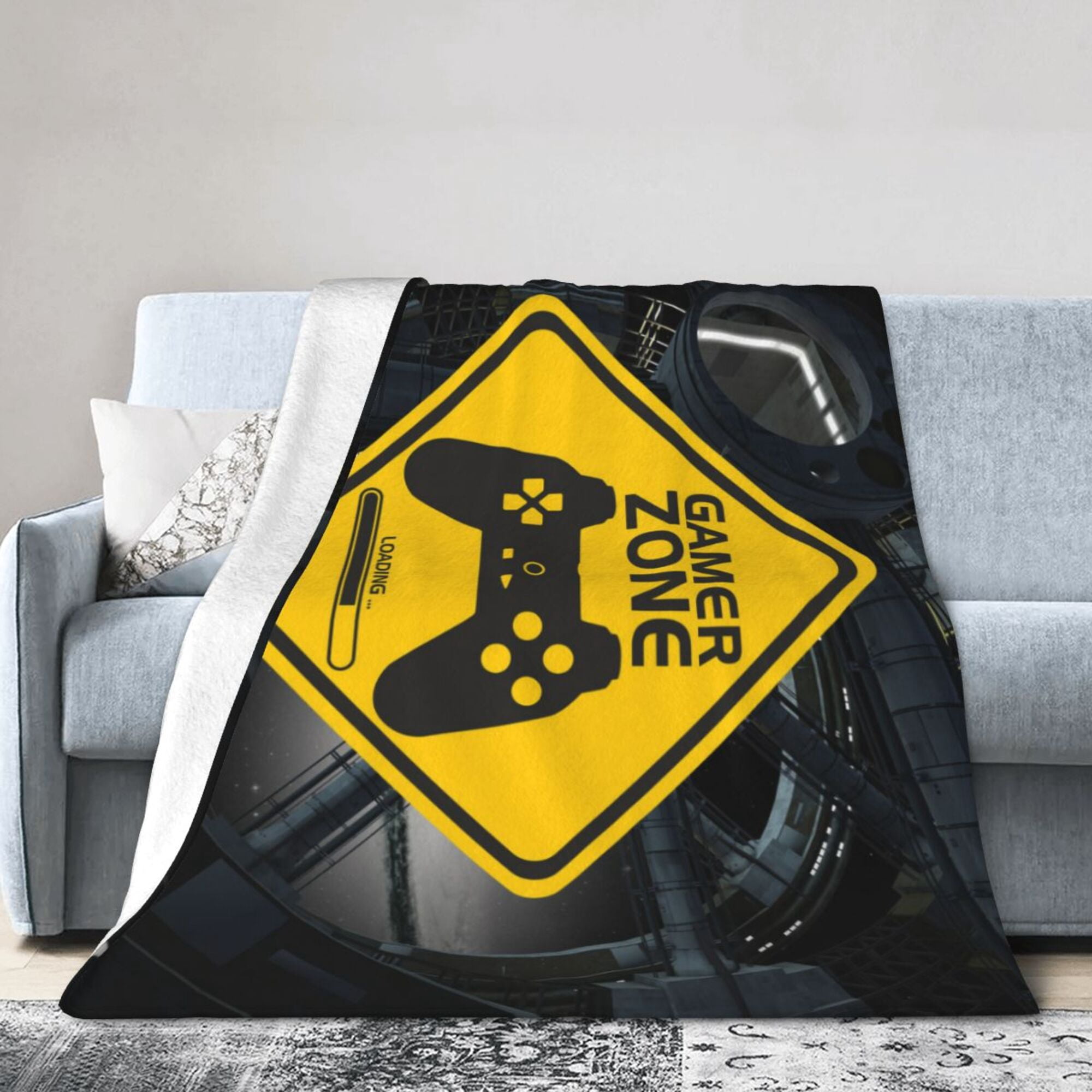 DouZhe Ultra-Soft Micro Fleece Lightweight Flannel Bed Blanket, Gamer ...