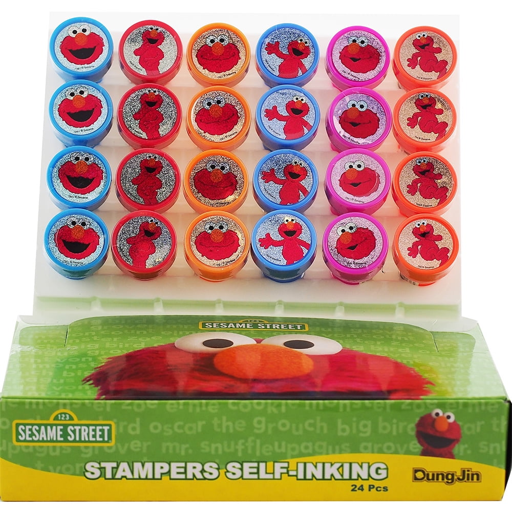 Elmo 24 Authentic Licensed Self Inking Stampers in Box - Walmart.com
