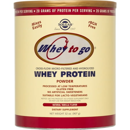 Solgar Whey To Go Protein Powder Natural Vanilla Flavor 32 oz | Walmart ...