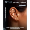 DESIGNICE Hypoallergenic Cartilage Earrings for Women Flat Back-925 ...
