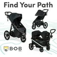 BOB Gear Renegade Foldable Stroller Wagon with 3 Seats, 5-Point Harness ...