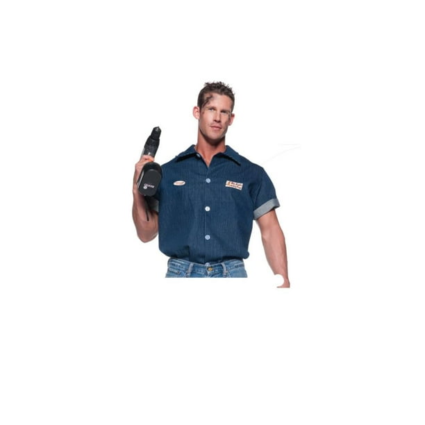Mechanic Shirt Adult Halloween Costume - Walmart.com
