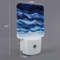 Abstract Beach Wace Plug-in LED Night Lights Geometric Blue Auto Dusk ...