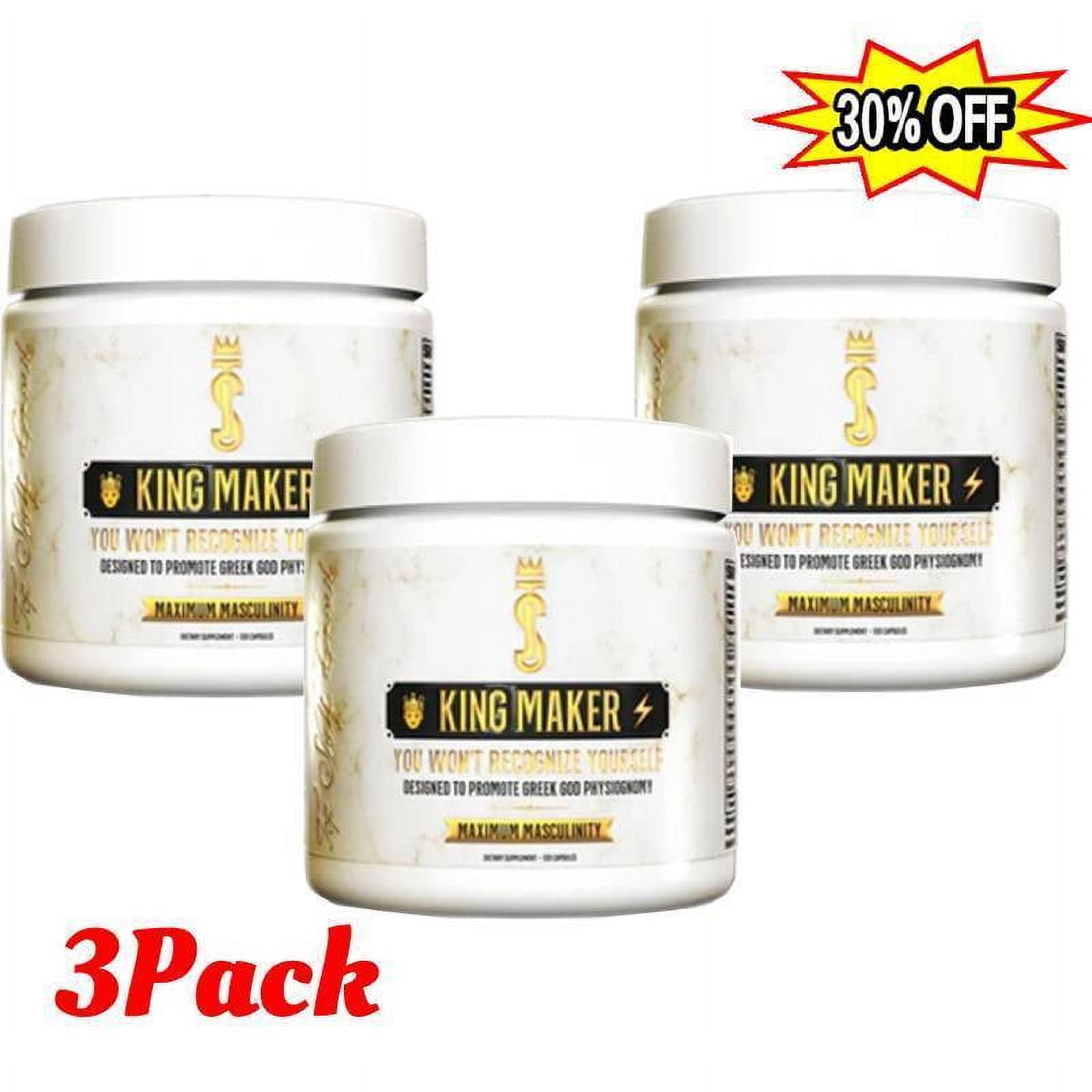 King Maker 120 Cápsulas Suplemento Anabólico 13 en 1 para Hombres 3 ...