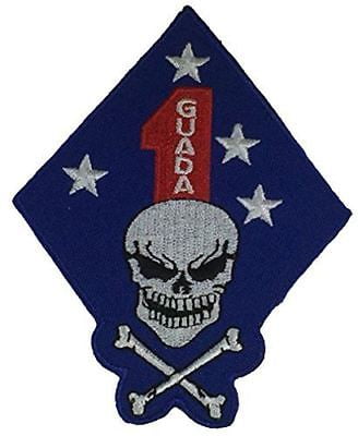 USMC 1ST FIRST MARINE DIVISION MARDIV WITH SKULL CROSSBONES PATCH ...