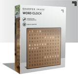 Sharper Image® LED Light-up Word Clock, 7.75", Electronic Desk Clock ...