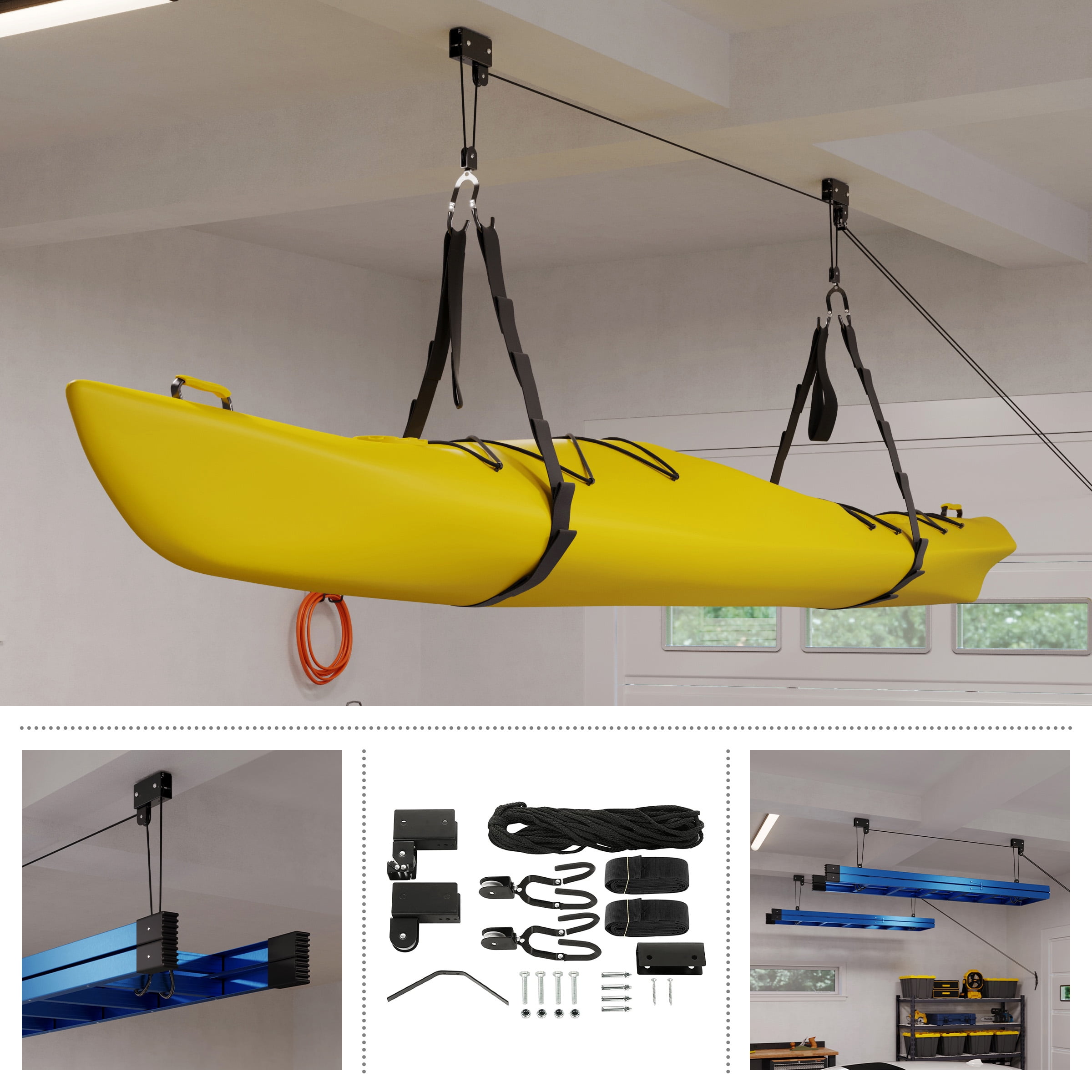 Kayak And Canoe Hoist Ceiling Rack | Shelly Lighting