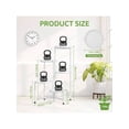 White 5-Tier Metal Plant Stand With Round Shelves, Indoor Outdoor ...