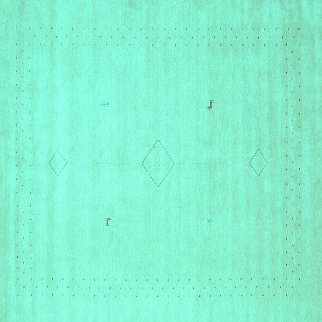 Ahgly Company Indoor Square Solid Turquoise Blue Modern Area Rugs, 7 ...