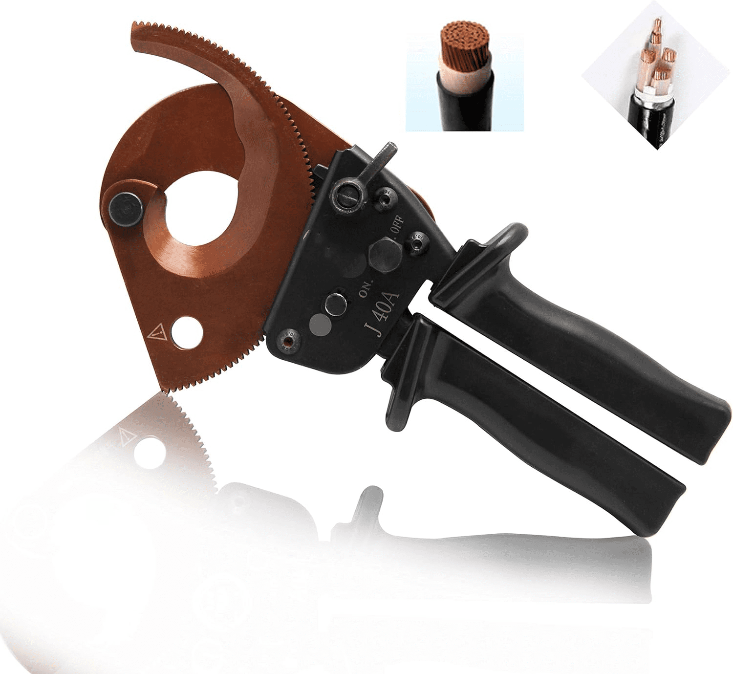 Cortador de cables con trinquete J40A Tijeras para cables de cobre y ...