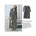 LOFIR Women's Fleece Robe, Soft Warm Long Plush Bathrobe with Belt, Full Length Wrap Sleepwear ...