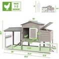 PETSCOSSET 136"L 2 Story Poultry Cage Chicken Coop with Wheels, Outdoor ...