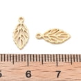 50 pc Brass Charms Hollow Leaf Real 18K Gold Plated 12x5.5x1mm Hole: 0 ...