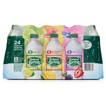 Poland Spring Sparkling Water, Raspberry Lime, 16.9 oz. Bottles (24 Count) - Walmart.com