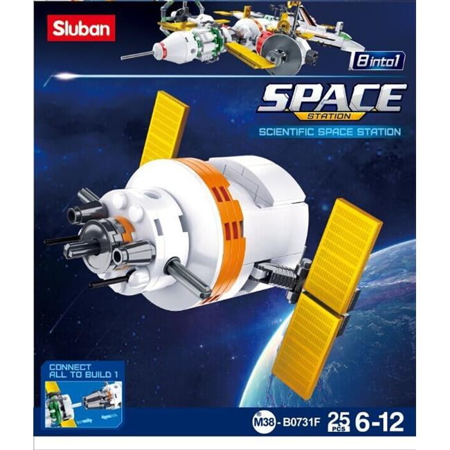 Sluban 731F SPACE - Scientific Space Station Building Brick Kit (65pcs ...