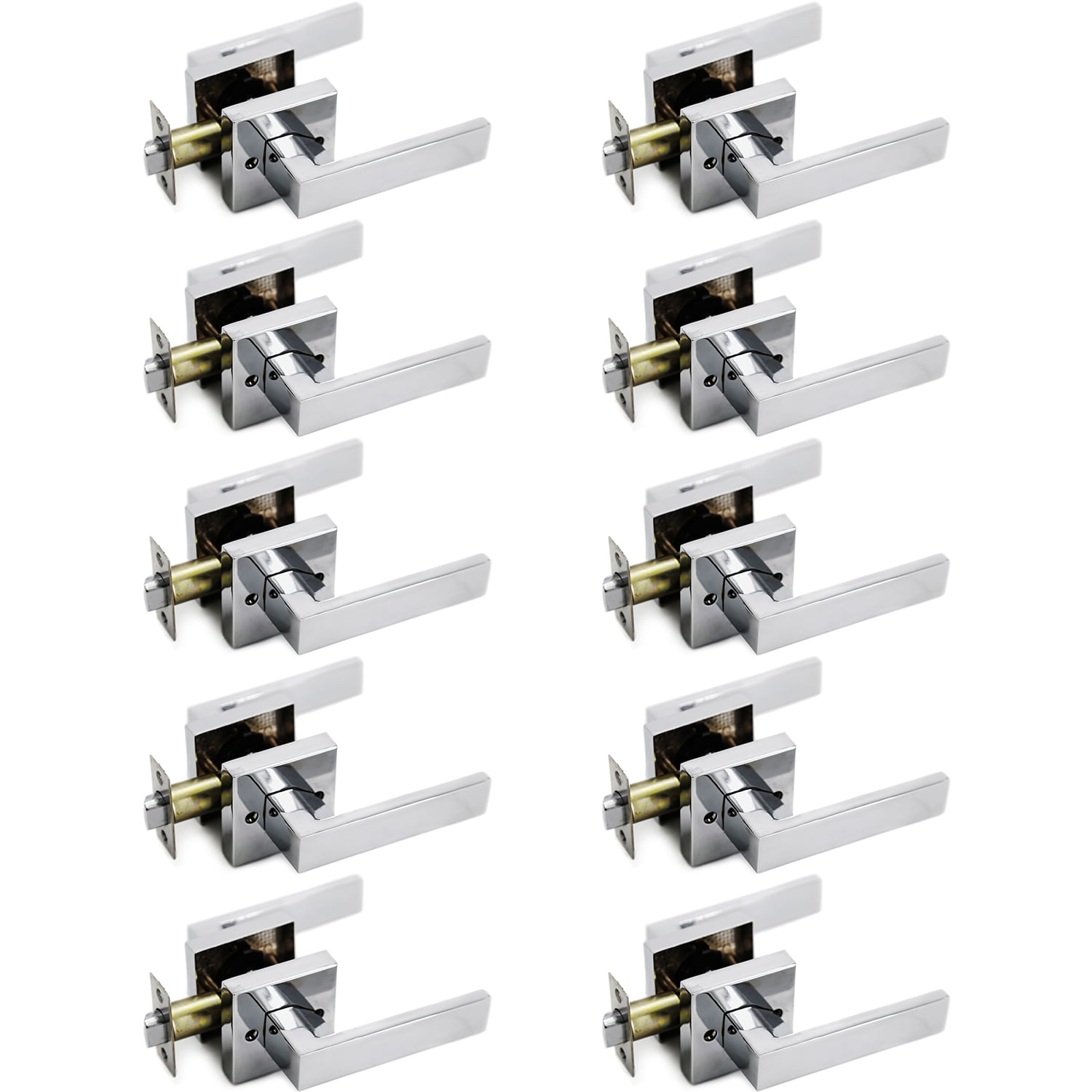 Villar Home Designs Door Lever Crown Chrome Passage 10 Pack - Walmart.com