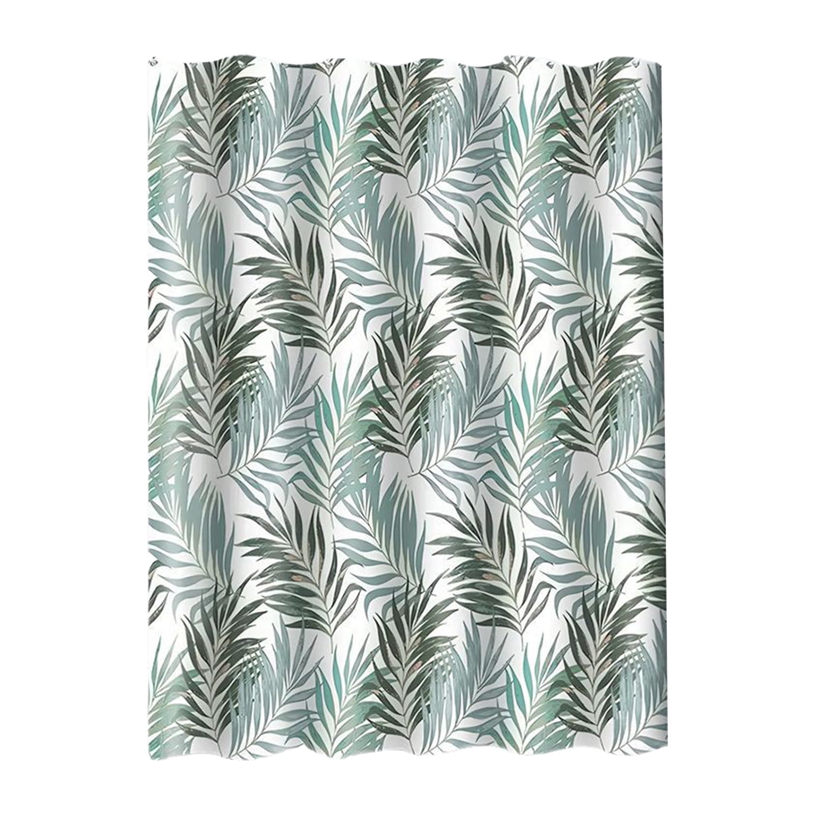 Click here for Sdnall Green Tropical Leaf Pattern Shower Curtain... prices