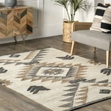 nuLOOM Rosanna Southwestern Symbols Jute Area Rug, 4' x 6', Natural ...