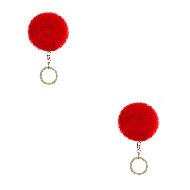 Llavero de bola peluda sweethay 2piezas Rojo 7cm | Bodega Aurrera en línea