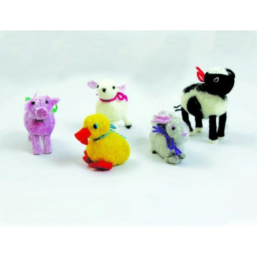 Felted Farm Animals - Craft Kit by Harrisville Designs (F596) - Walmart ...