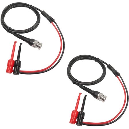 BNC to Mini Test Hook Grabbers Dual Plunger Hook Clip Test Probe Cable ...