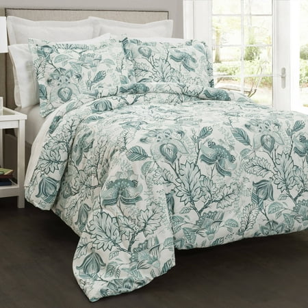 Cynthia Jacobean Comforter 5pc Set, Dusty Blue - Walmart.com
