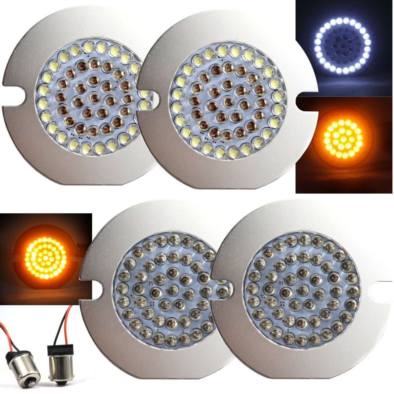 Eagle Lights 3 1/4" Front and Rear LED Turn Signal Kit For Harley ...