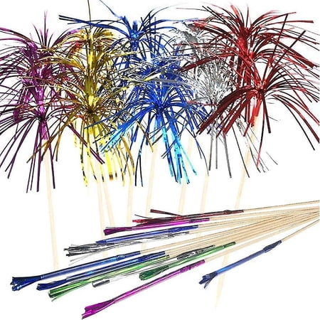 100 Piece Fireworks Cocktail Sticks, Colorful Fruit Toothpicks ...