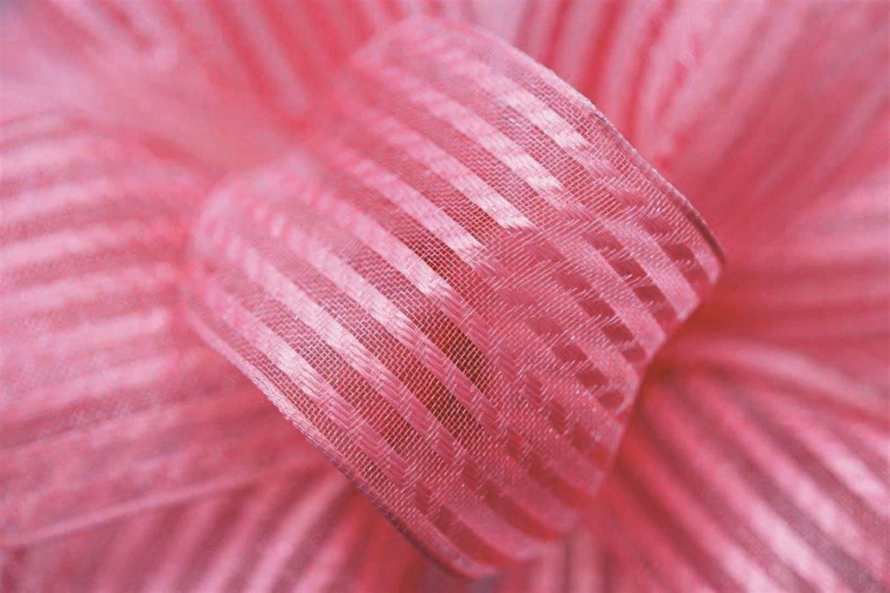 Pink Sheer Stripe Wired Ribbon - Walmart.com