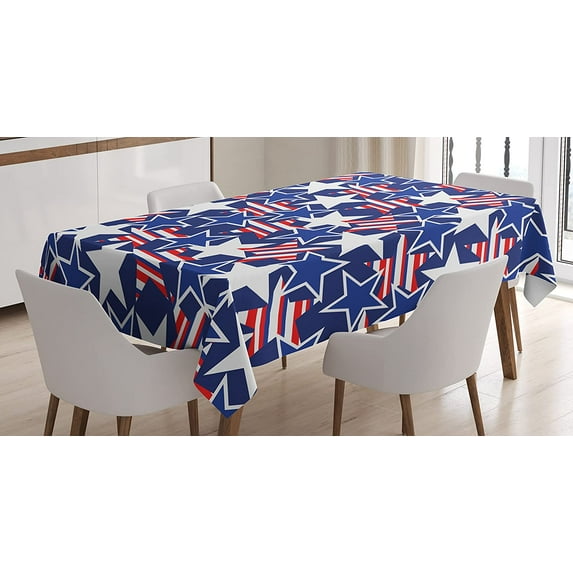 4th of July Tablecloth, Stars and Stripes of Liberty and Freedom ...