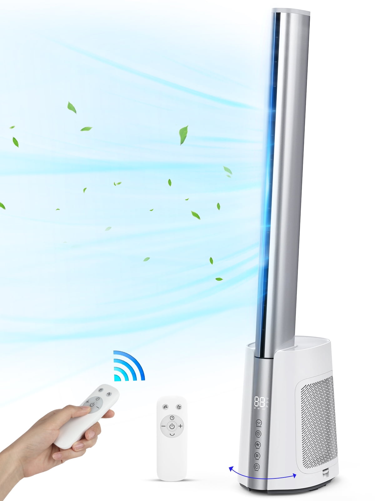 Gimify 40" Bladeless Tower Fan with Remote Control Bladeless Floor Fan ...