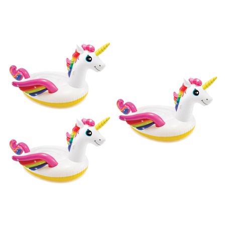 Intex Giant Inflatable Magical Mega Unicorn Island Ride On Pool Float ...