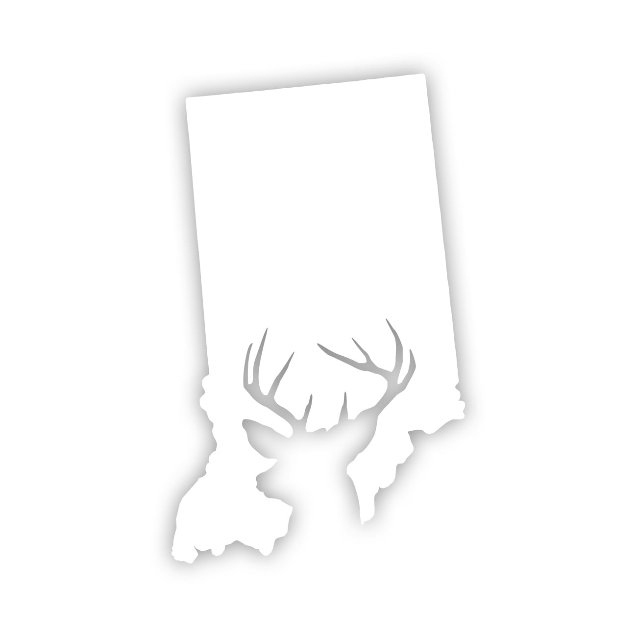 Indiana Deer State Sticker Decal Die Cut - Self Adhesive Vinyl ...