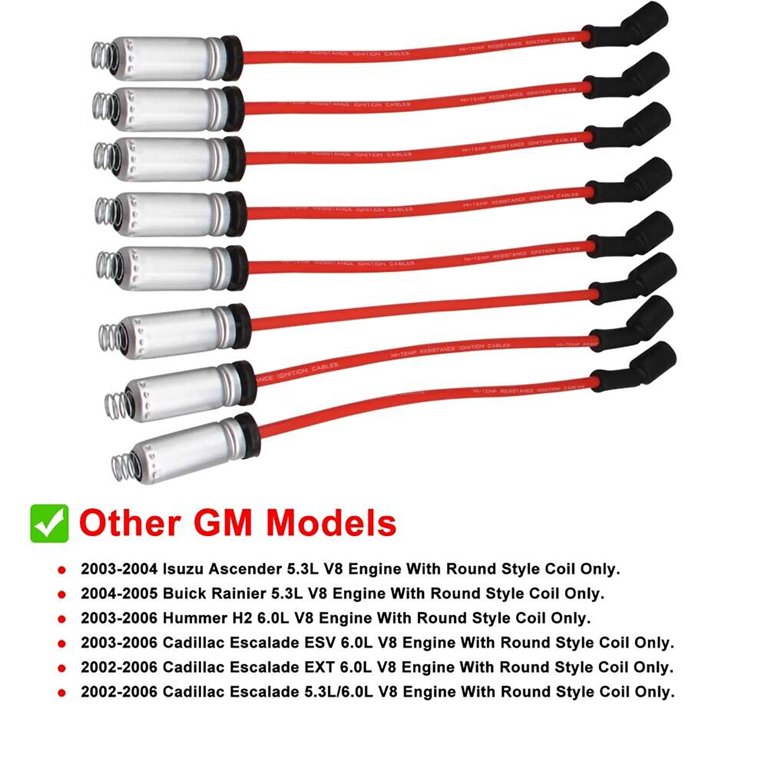 UF262 Ignition Coils ENA 8-Pack D585 Ignition Coils & Spark Plug Wires ...