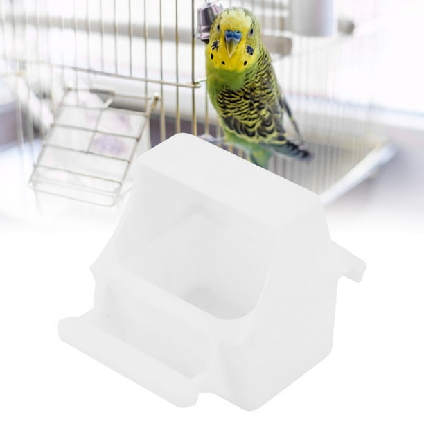 White Small Bird Food Containers Food Bowl Bird Feeder, Starling Feeder ...