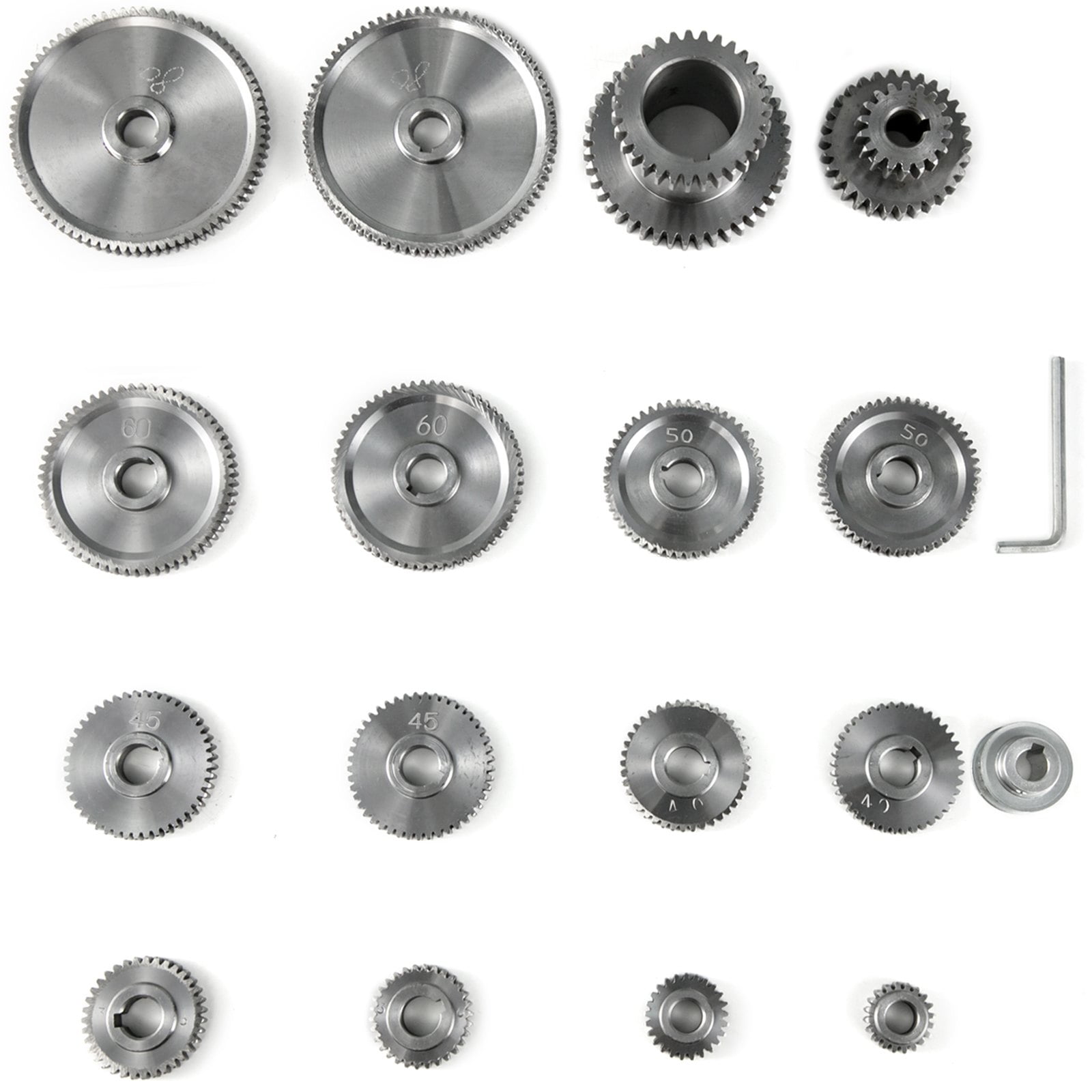 VEVOR 17pcs CJ0618 Lathe Gears Kit for Metal Cutting Machine - Walmart.com