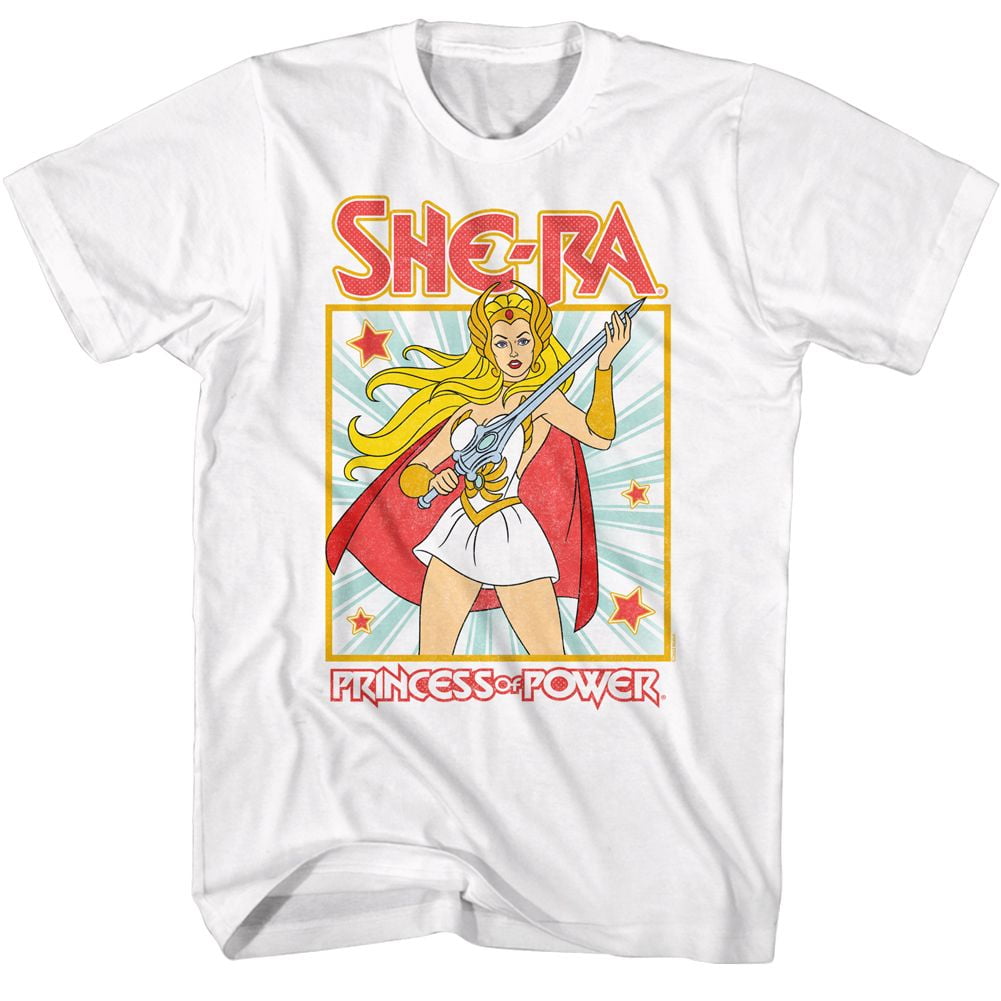 Masters of the Universe She-Ra Square White T-Shirt - Walmart.com