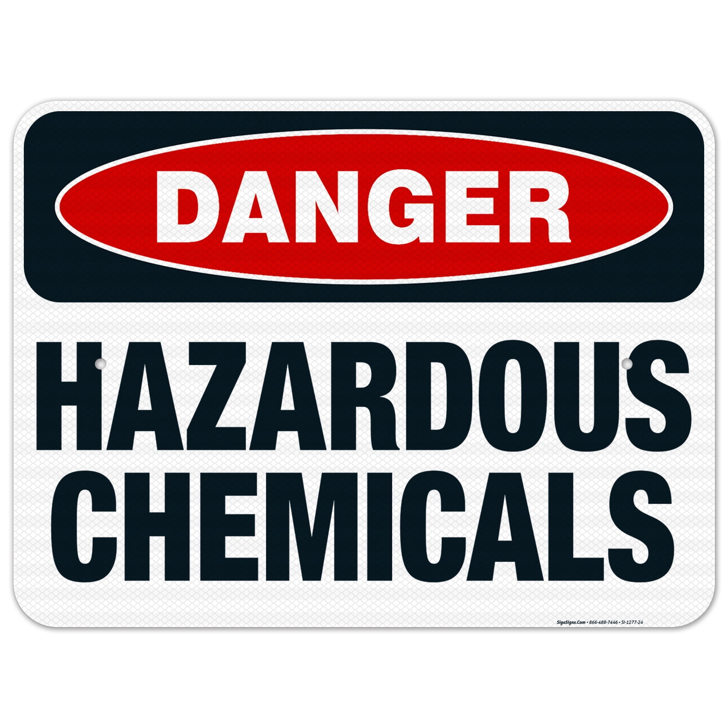 Danger Hazardous Chemicals Sign, OSHA Danger Sign, - Walmart.com