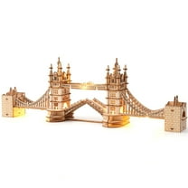 Rolife 3D Wooden Puzzle DIY Tower Bridge Model Kit with Lights for ...