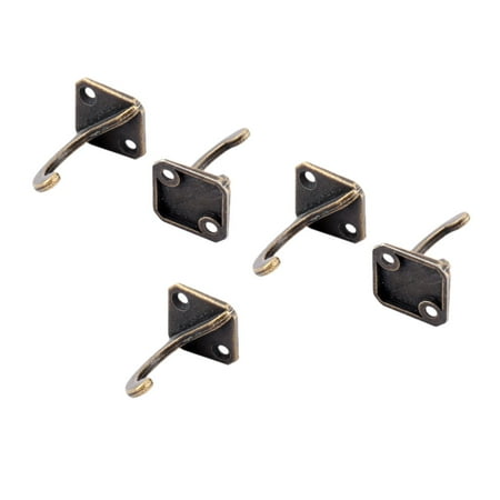 Clothes Square Base Single Rack Wall Hanger Hook Bronze Tone 29mm x ...