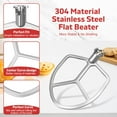 Flat Beater for KitchenAid 5-6QT Bowl-Lift Stand Mixers,Stainless Steel ...