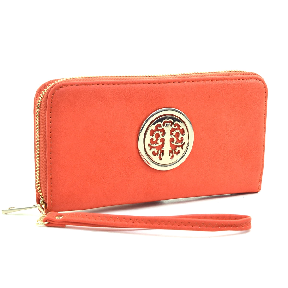Emblem Embossed Zip Around Wallet - Walmart.com